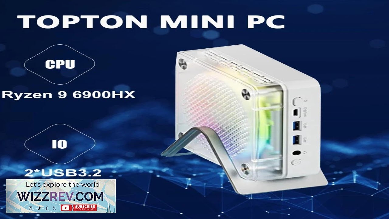 Topton RGB Color Mini PC AMD R7 8845HS 7 7840HS Windows 11 Review - YouTube