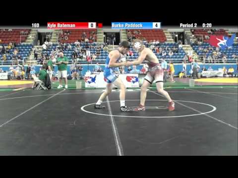Fargo 2012 160 Round 4: Kyle Bateman (Oregon) vs. Burke Paddock (New ...