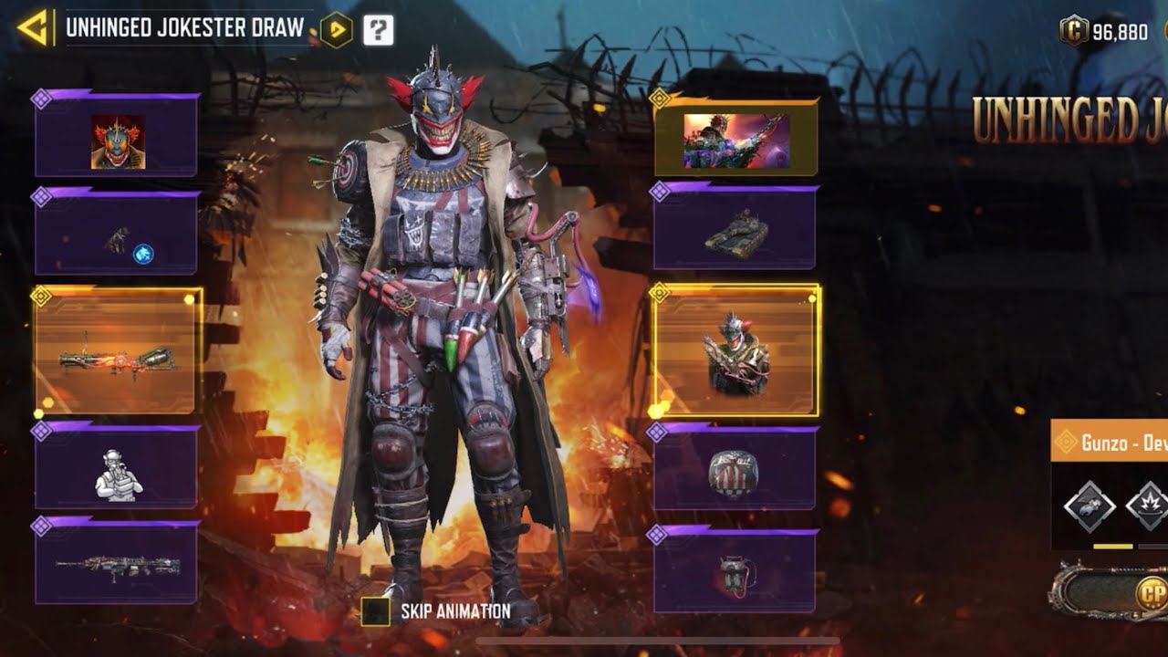 CODM New Unhinged Jokester Lucky Draw Pulls With Gunzo Devil Jester And ...