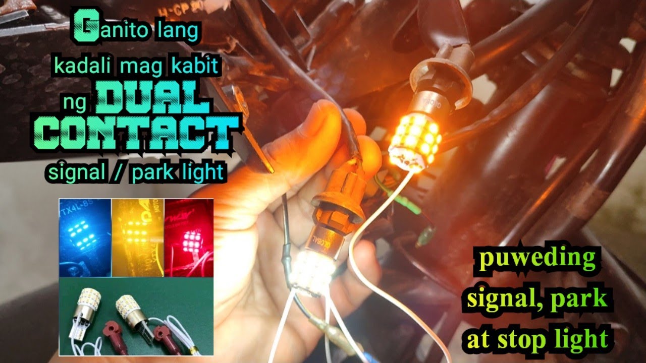 Paano magkabit ng T10 / T15 dual contact signal / park light - YouTube
