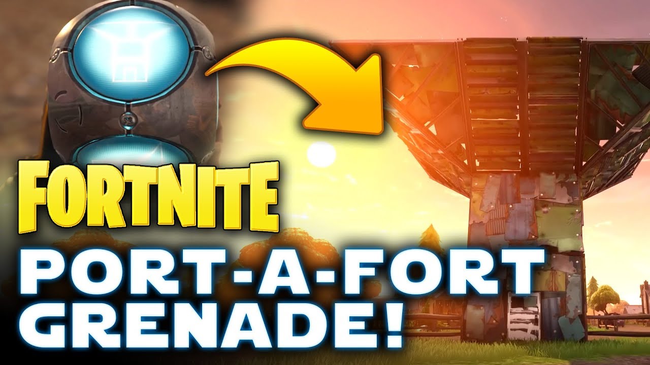 Fortnite PORT A FORT GAMEPLAY First Look! New Port-A-Fort Fort Grenade ...