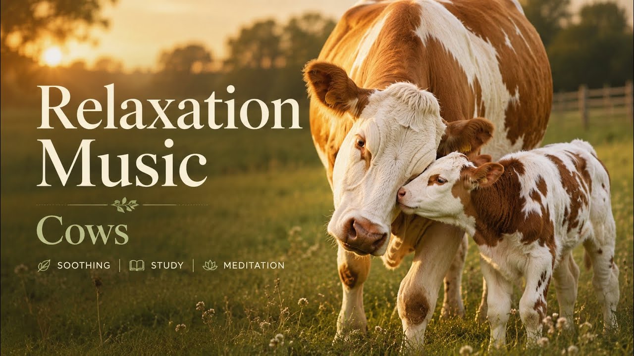 Relaxing Music with COWS for Study, Meditation, Focus, Ambient Music ...