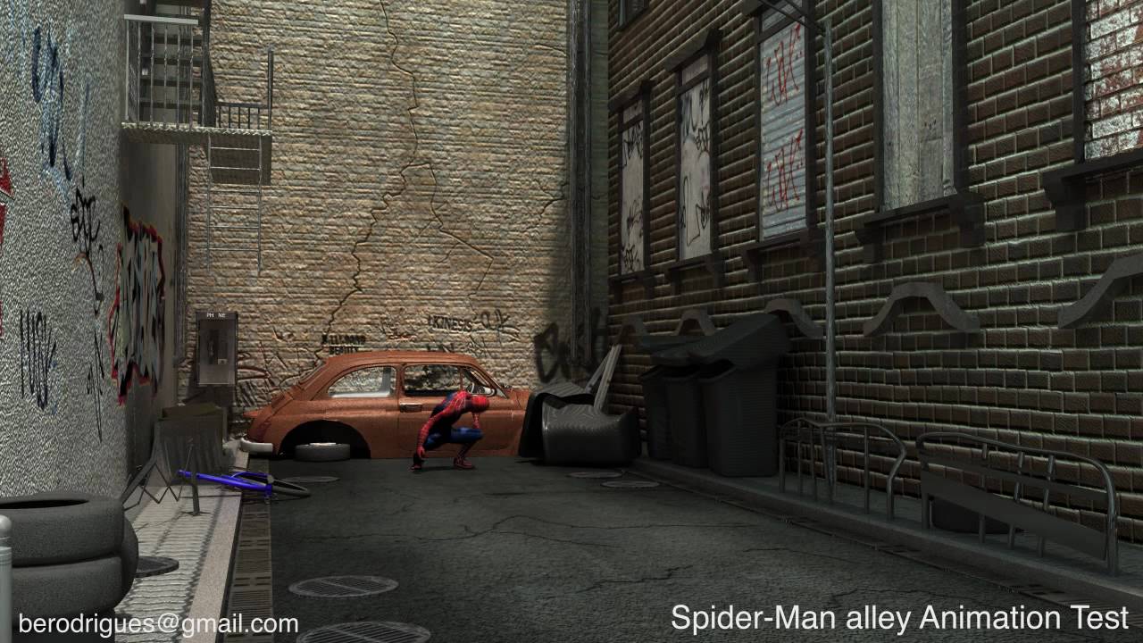 Spider-Man Alley Animation Test 1 - YouTube