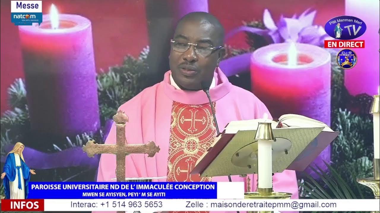 Dimanche 15 Decembre 2024- Messe du 3ème Dimanche de l'Avent) — Année C - YouTube