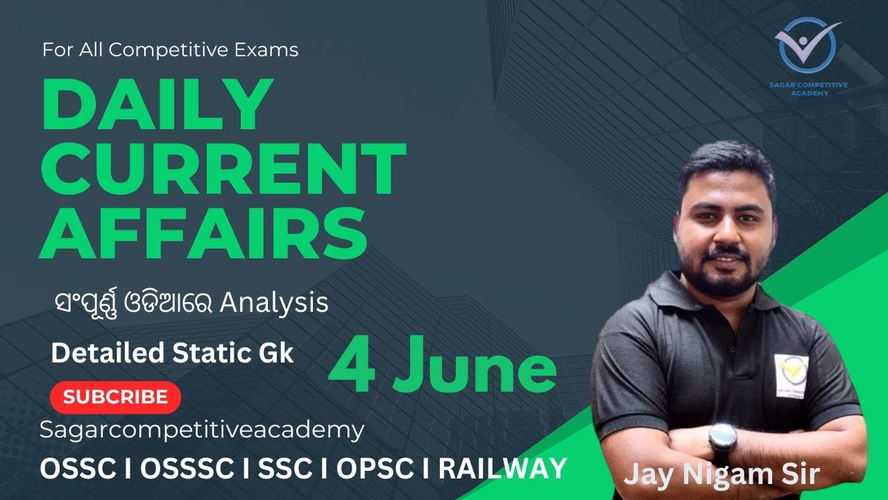 4,5 June Current Affairs | Odia Current Affairs | Daily Current Affairs ...