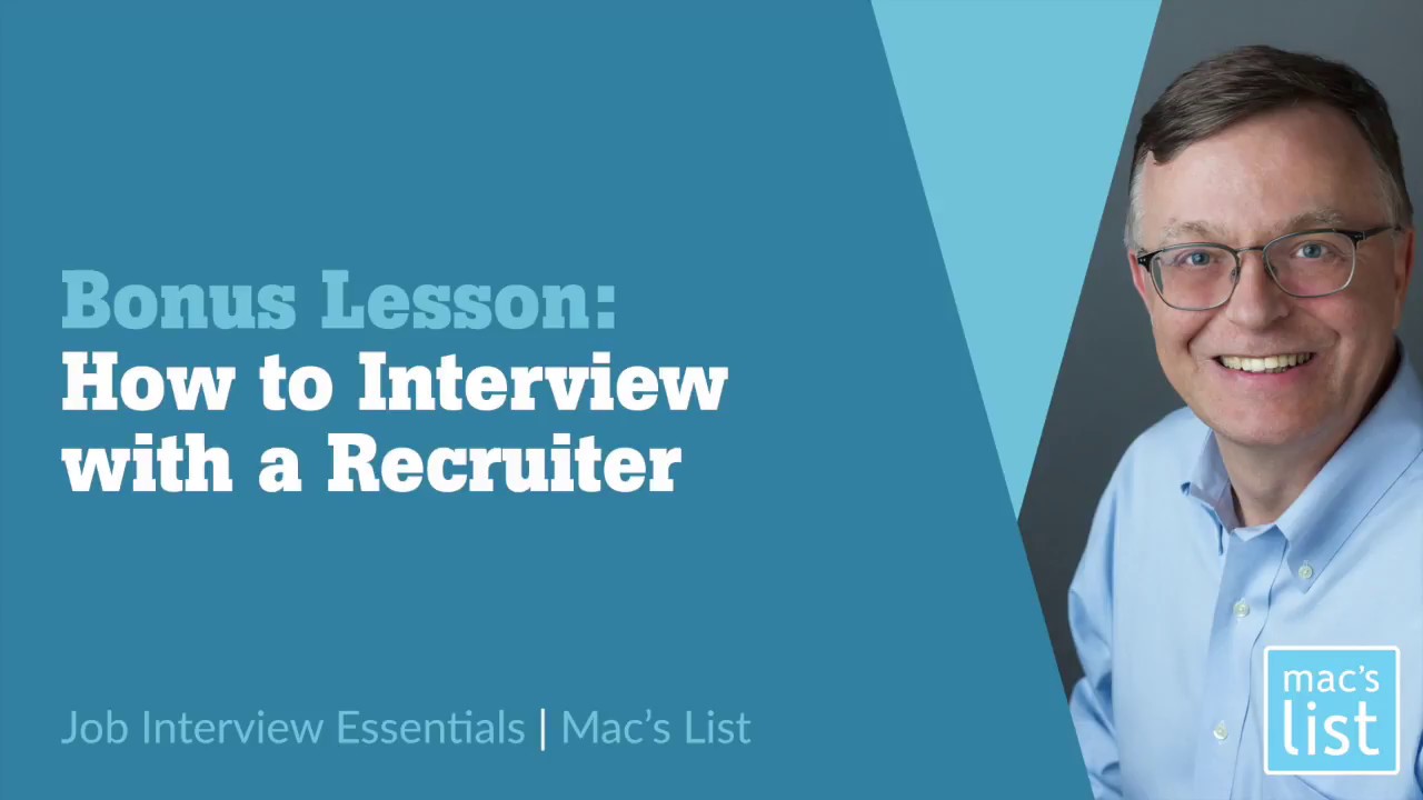 Job Interview Essentials: How to Interview with a Recruiter - YouTube