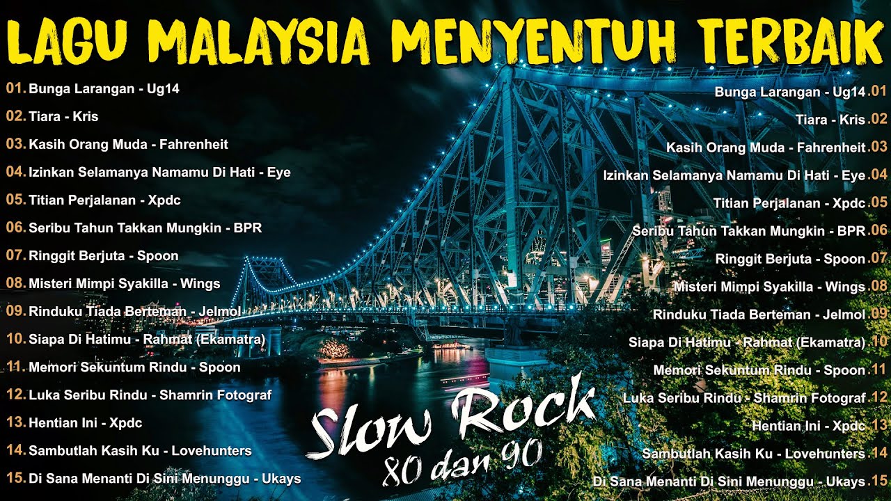 LAGU JIWANG 80AN DAN 90AN TERBAIK - LAGU SLOW ROCK MALAYSIA - KOLEKSI ...