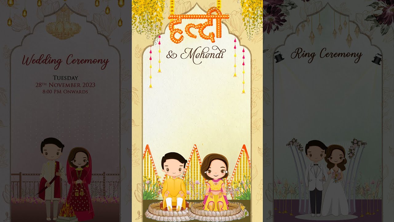 Indian Wedding Video Invite - Cartoon Wedding Invite & Animation ...