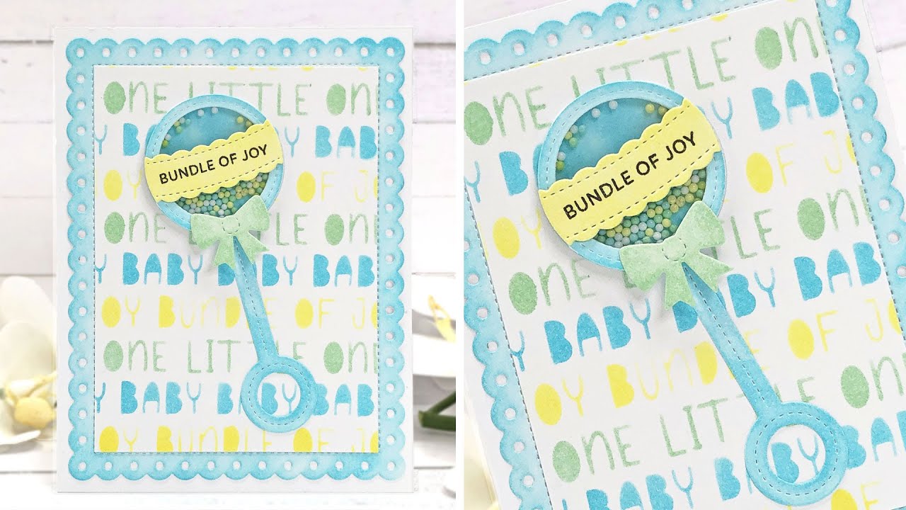 Baby Rattle Shaker Card - YouTube