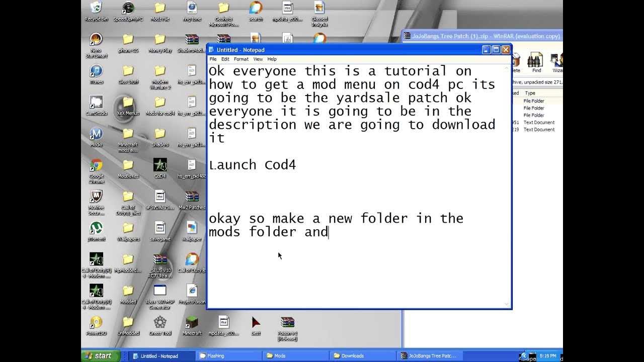 How to get a cod4 mod menu on pc - YouTube