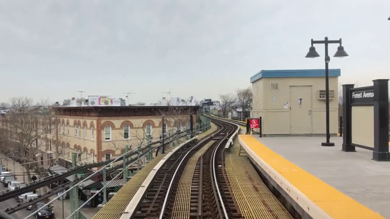 M Shuttle Train From Middle Village, Qns to Bushwick, Bklyn via the ...