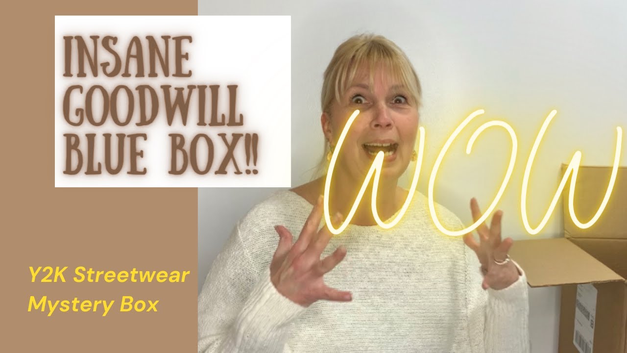 AMAZING Goodwill Blue Box Unboxing Y2k | Mystery Box to Resell for ...