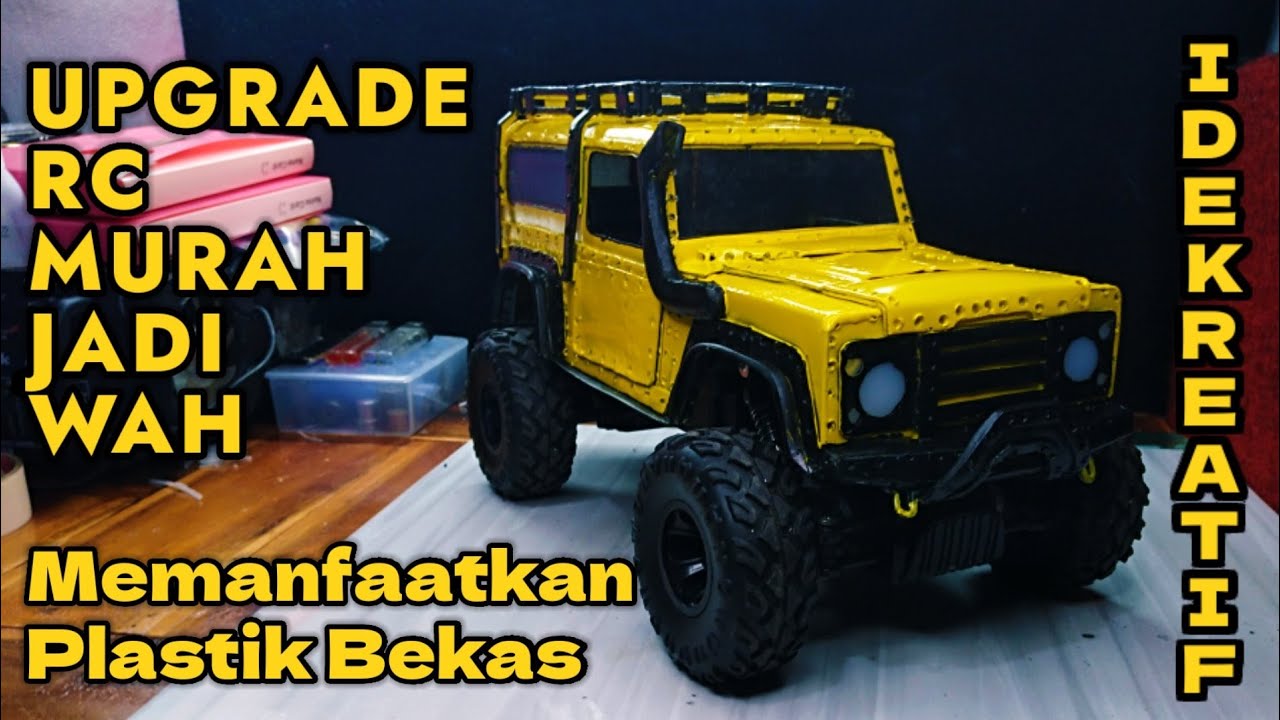 DIY how to make a LAND ROVER body for the ROCK CRAWLER RAPTOR 4WD rc ...