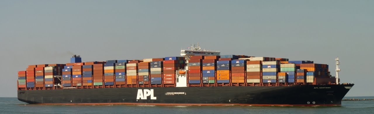"APL Sentosa" "Aneleen Knutsen" arrive for the port of Rotterdam, 27 ...