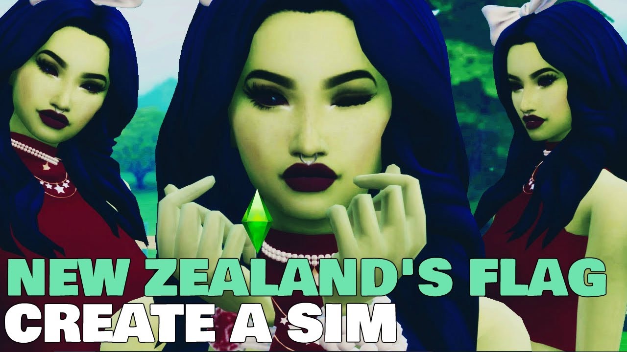 The Sims 4 Country Flag Inspired CAS || NEW ZEALAND ️ - YouTube
