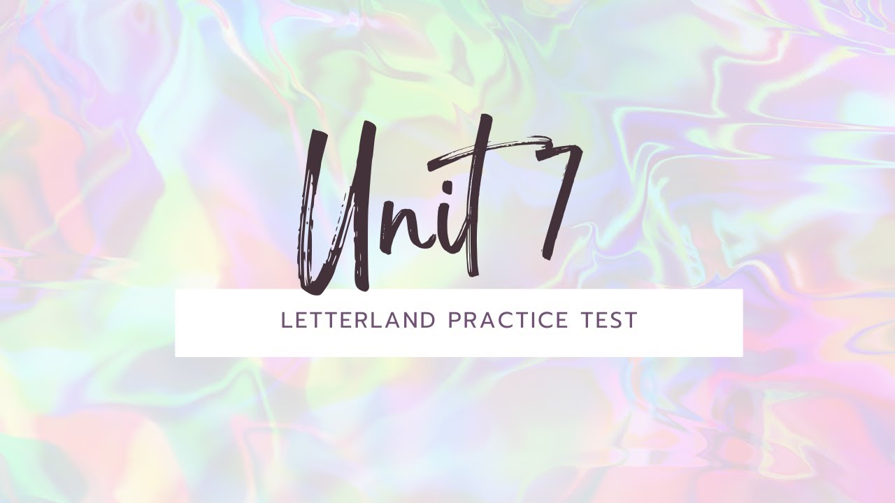 Unit 7 Practice Test - YouTube