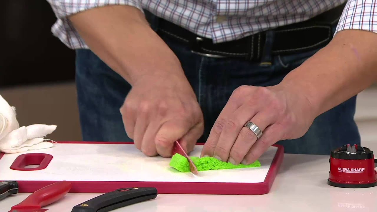 Kleva S/2 Counter Top Knife Sharpeners with Suction Base on QVC - YouTube