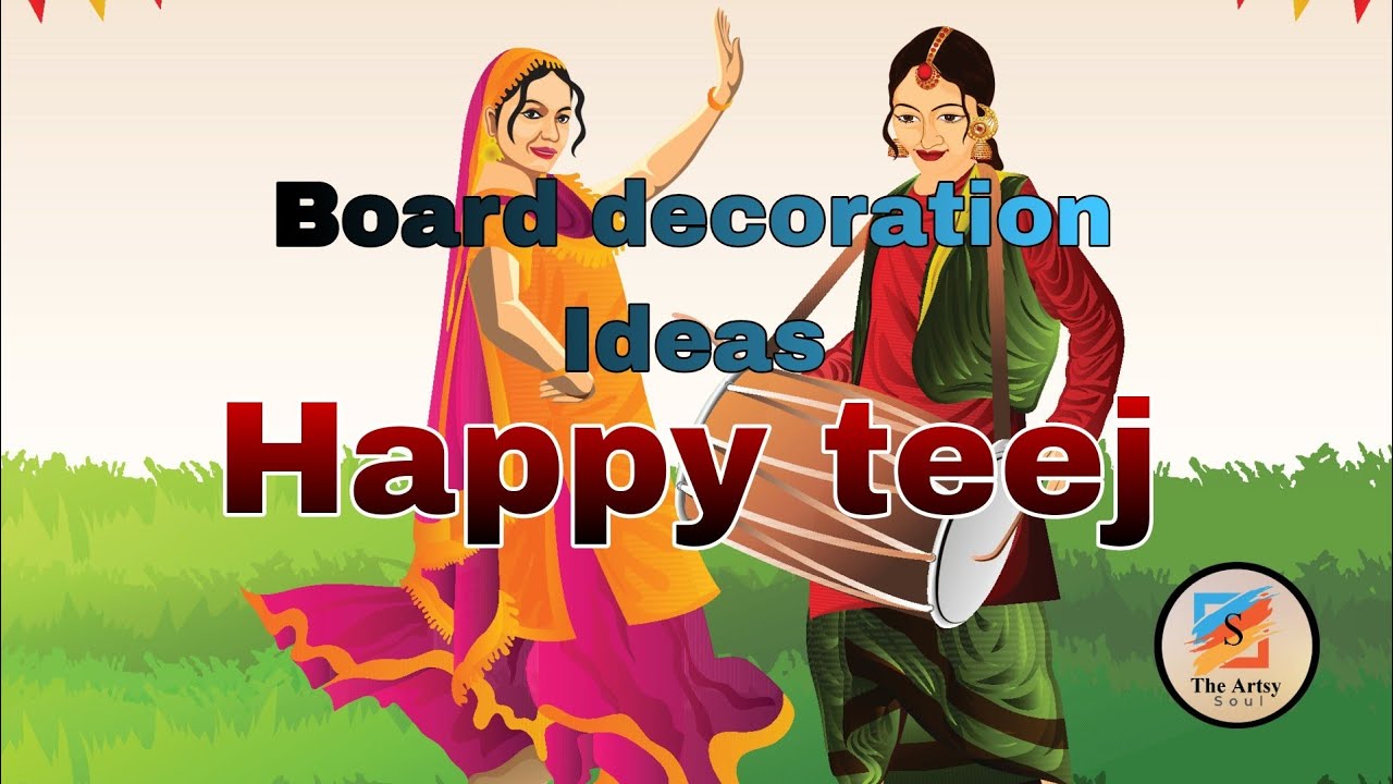teej festival board decoration ideas. - YouTube