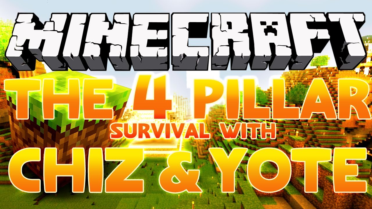 Minecraft: Ep: 7 Part 2/2- The 4 Pillars Challenge /w Yoteslaya and ...