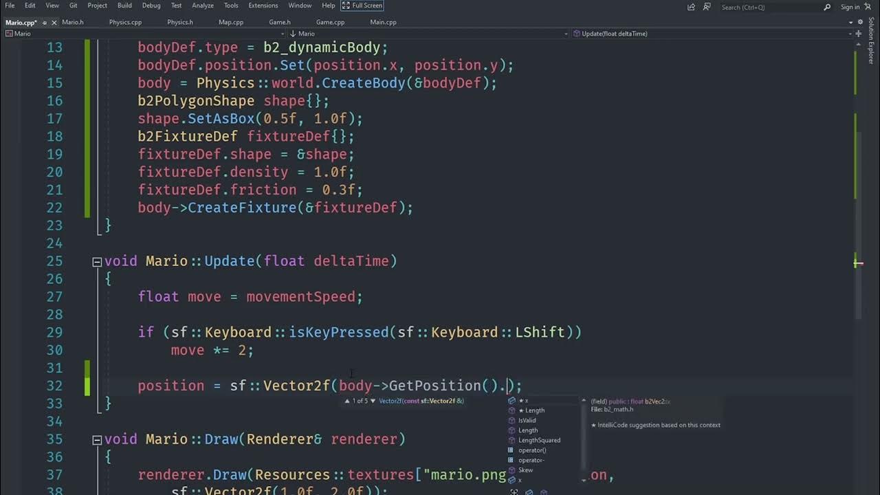 Dynamic Mario & Gravity Interaction | SFML Advanced Game #11 - YouTube