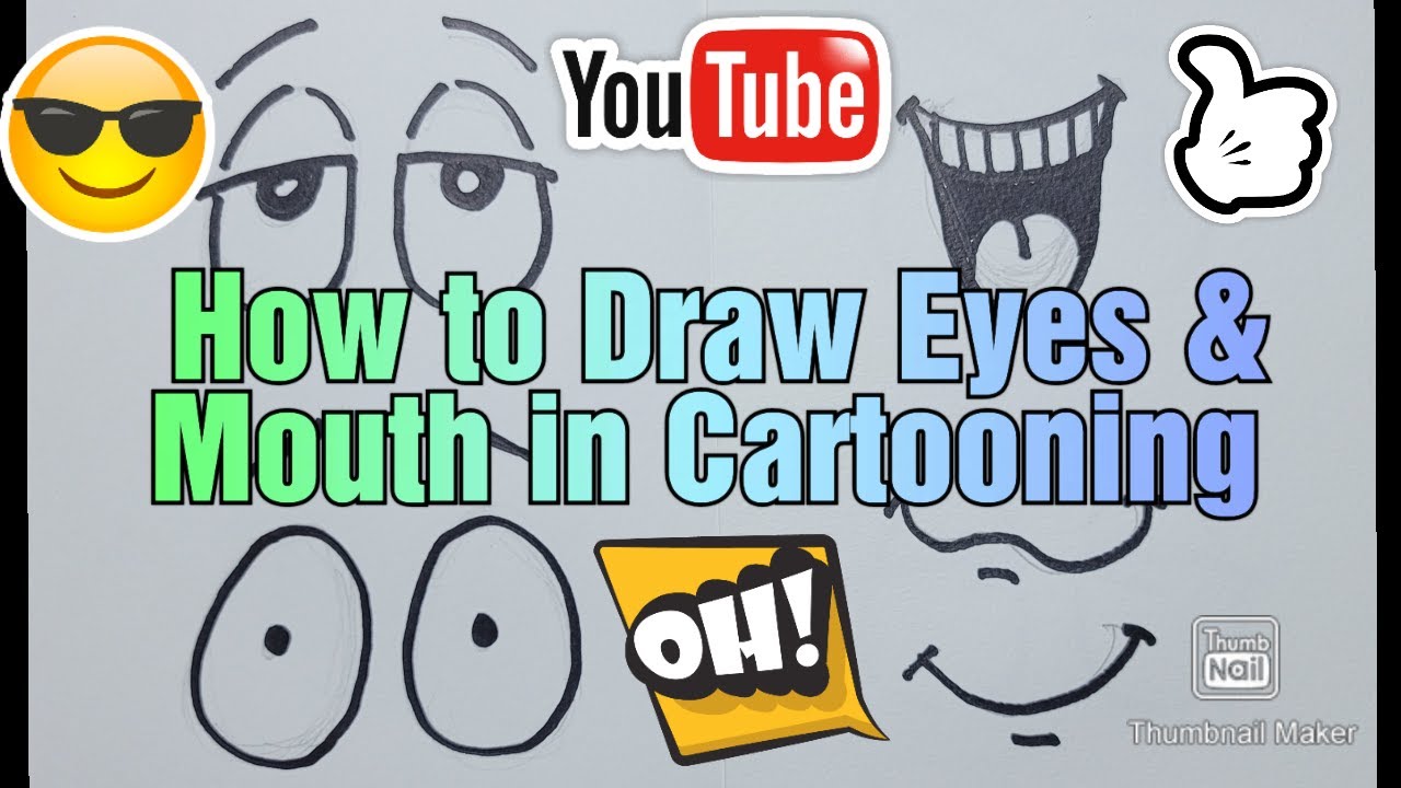 How to Draw Eyes & Mouth in Cartooning - YouTube