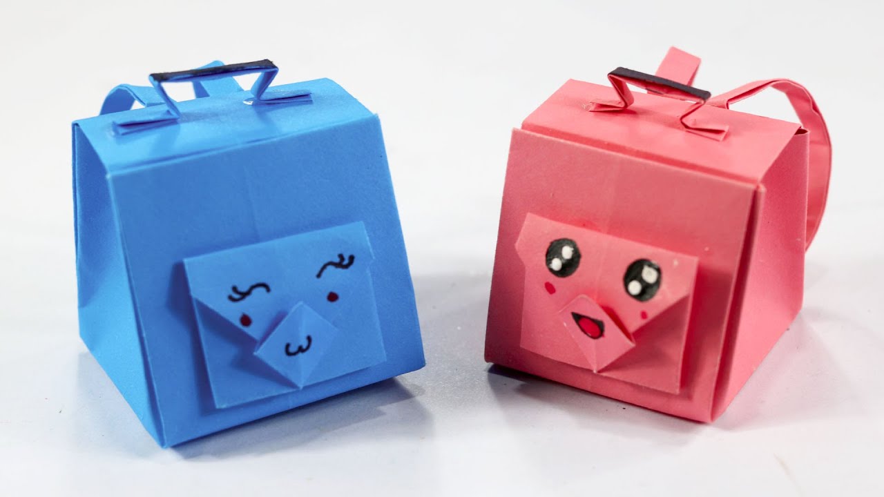 DIY MINI PAPER BAG / Paper Crafts For School / Paper Craft / Easy kids ...