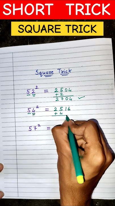SQUARE TRICK|SHORT TRICK|FAST CALCULATION TRICK|MATHS TRICKS|SQUARE SOLUTION|#square # ...