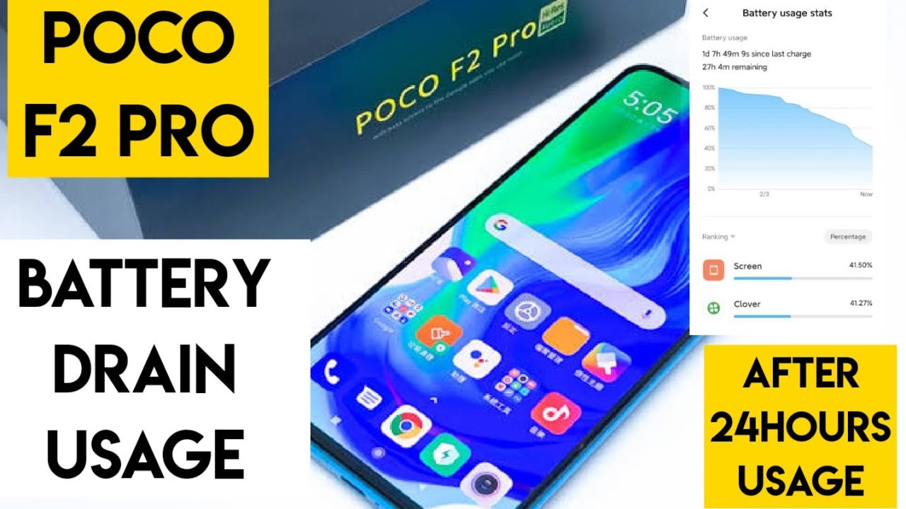 Poco f2 pro battery drain 24hours usage initial review - YouTube