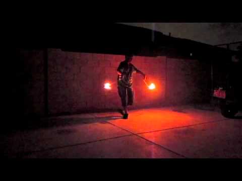 Fire poi/Flowlight practice - YouTube
