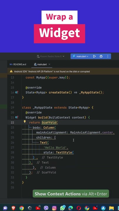 Wrapping a Widget in Flutter - YouTube