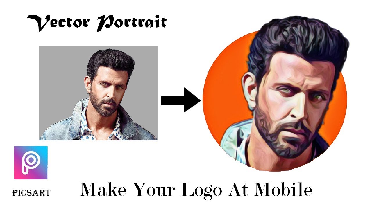 Picsart Tutorial II Vector Portrait II Portrait Image editing - YouTube