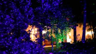garden landscape laser light