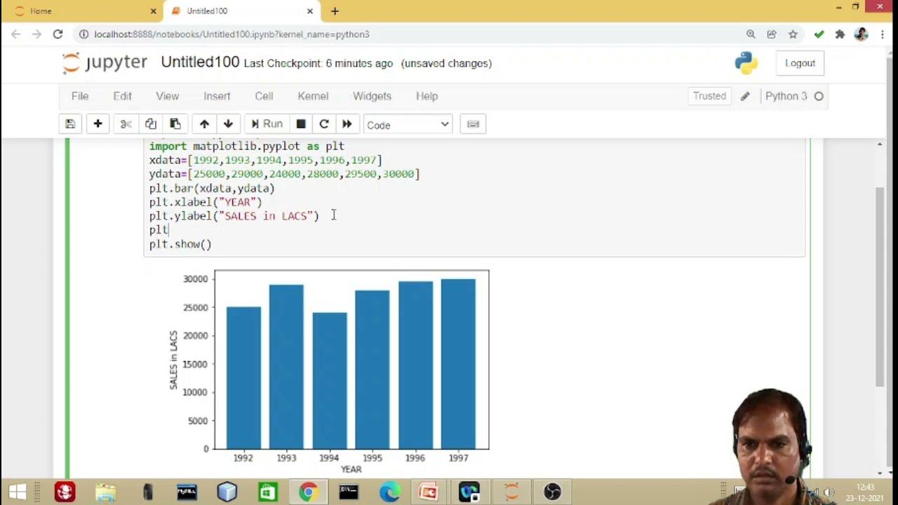 Title, Xlabel, Ylabel in bar graph using Python programming - YouTube
