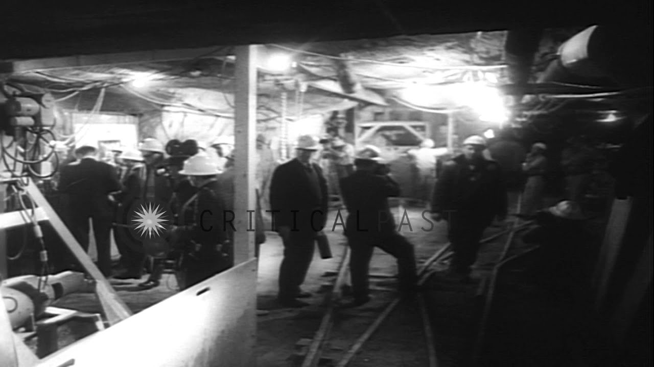 Engineers prepare for an underground nuclear test during Project Gnome ...