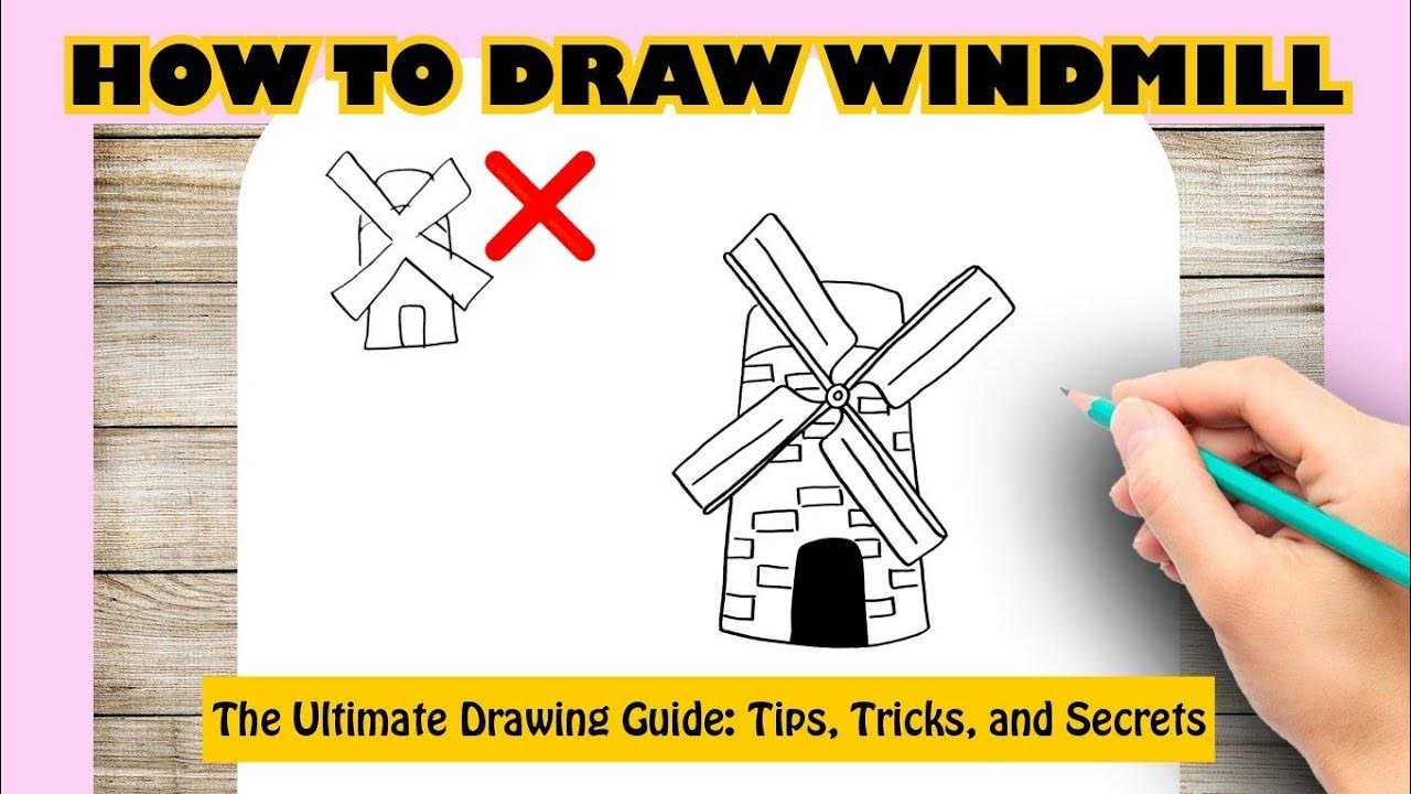 How to Draw Windmill Easy Tutorial - YouTube
