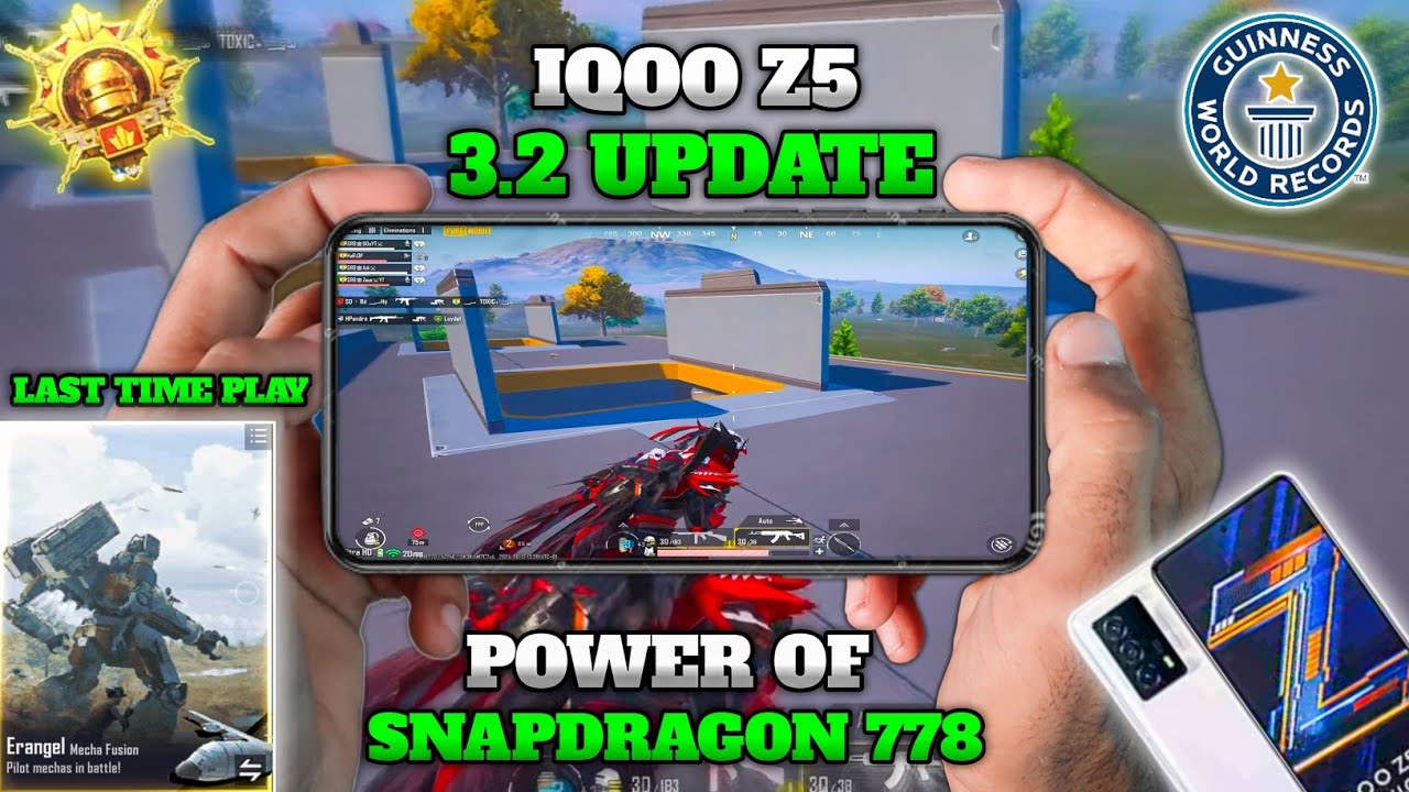 Snapdragon 778 - PUBG MAX SETTINGS ( IQOO Z5 4K Ultra HDR Graphics )🔥 |iQOO Z5 5G After Update ...