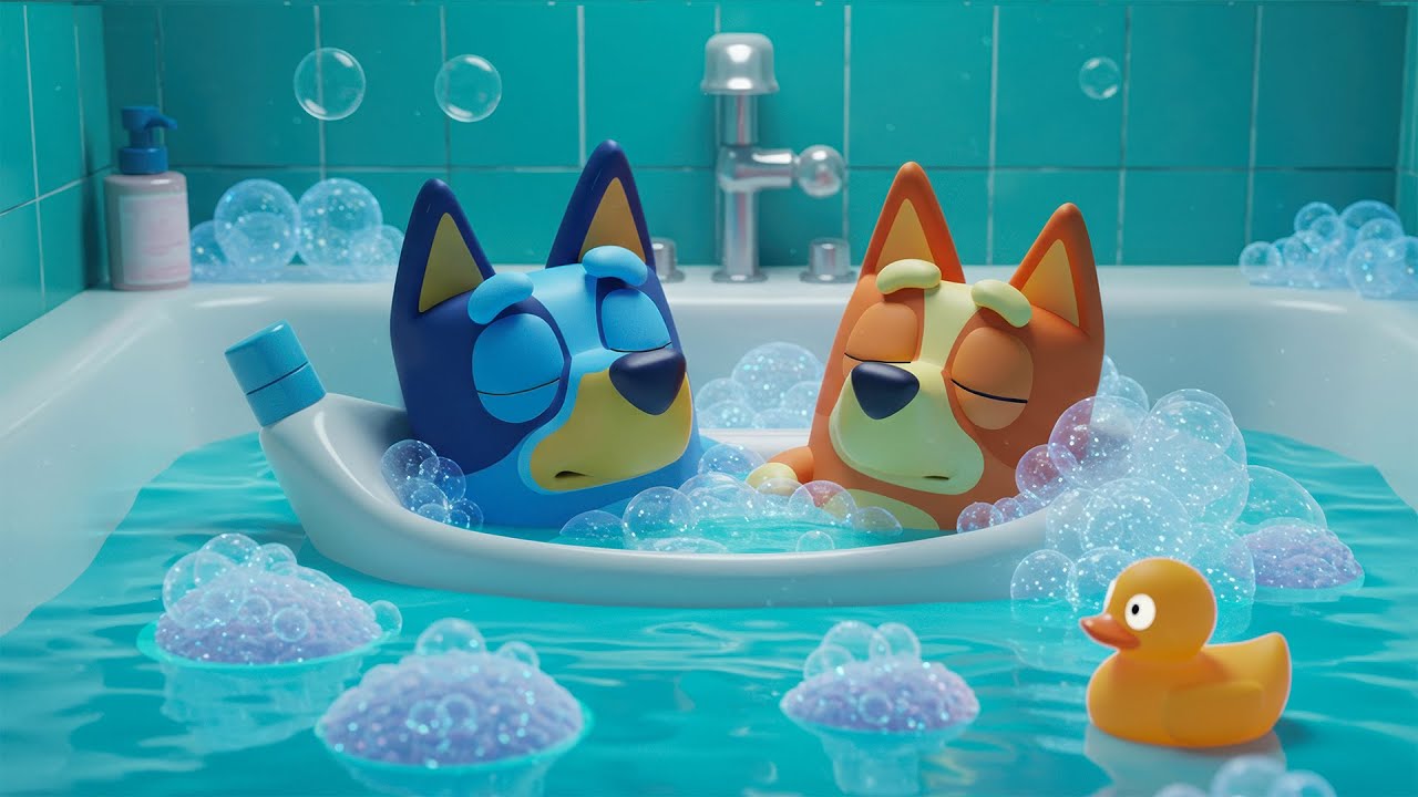 Bluey and Bingo’s Relaxing Bath Time 🛁 Chill Piano Music for Relaxation ...