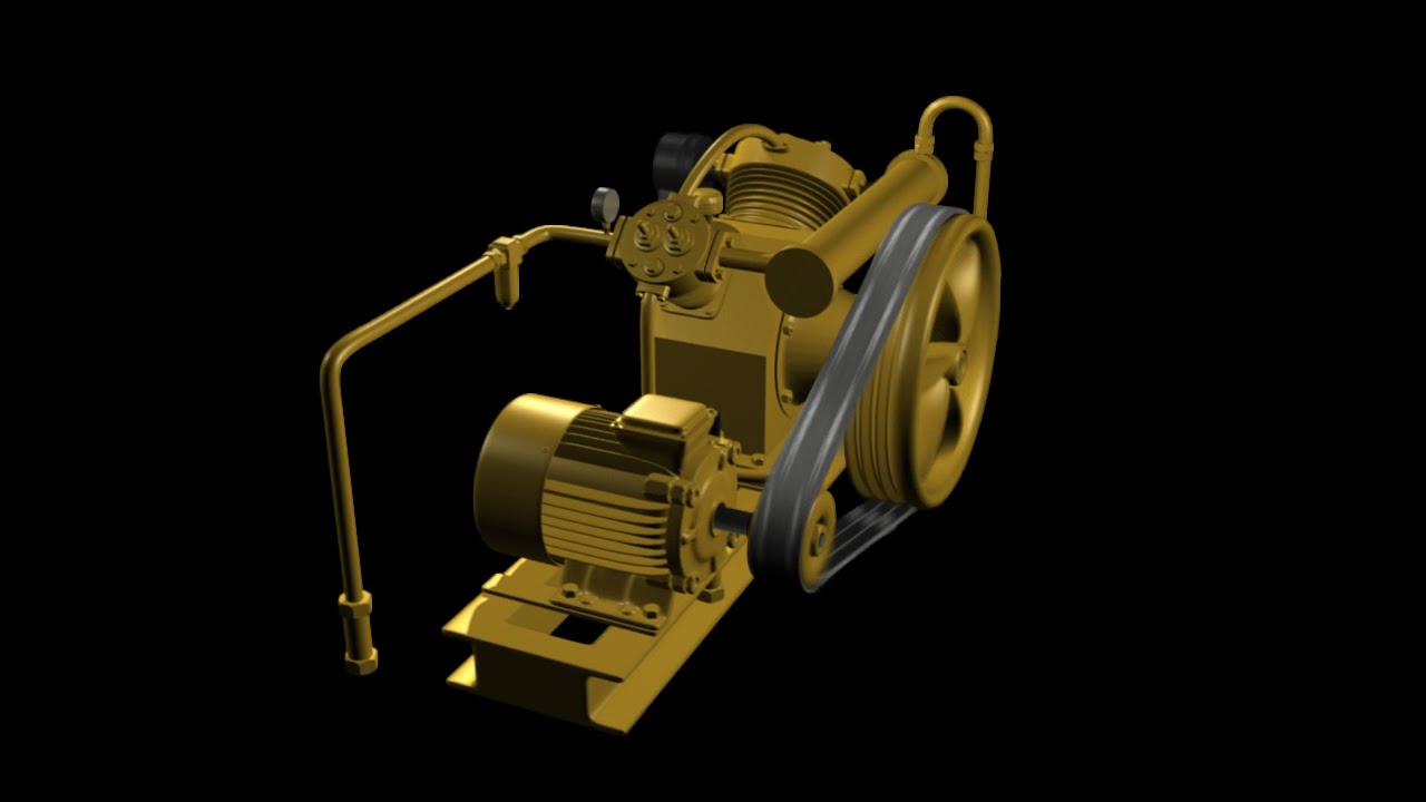 reciprocating compressor with two stage - YouTube