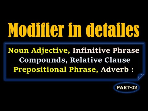 Modifying word and its types in English Grammar - YouTube