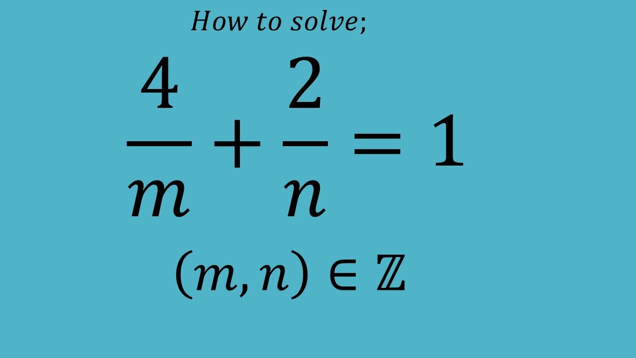 Solving Fractions With Variables | Math Olympiad Training. - YouTube