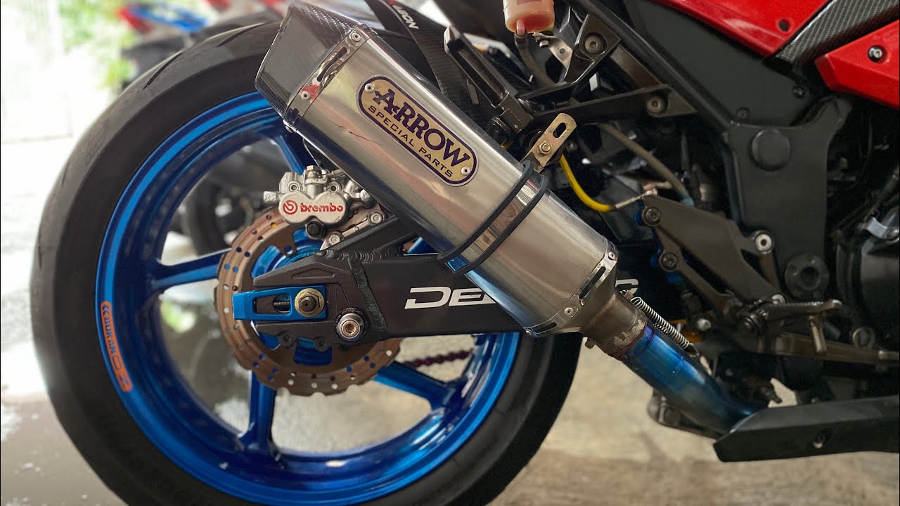 Knalpot Arrow Header R9 Ninja 250FI - YouTube