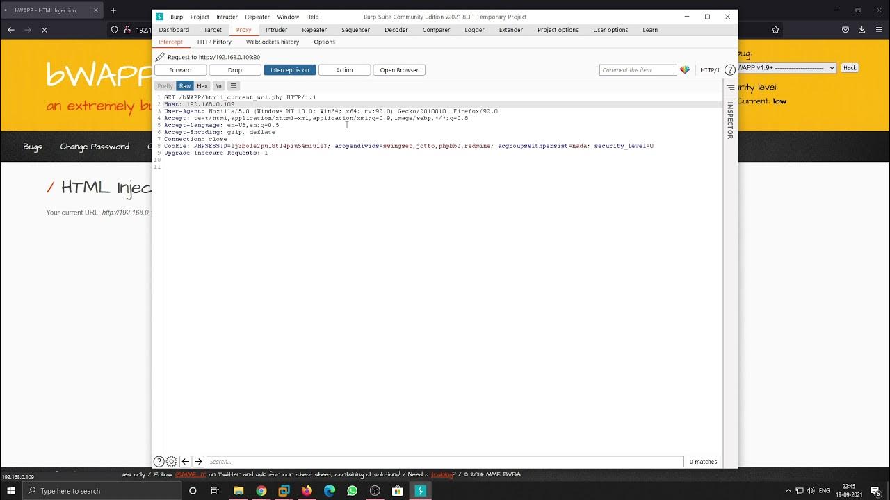 HTML Injection Reflected URL bWAPP tutorial - YouTube