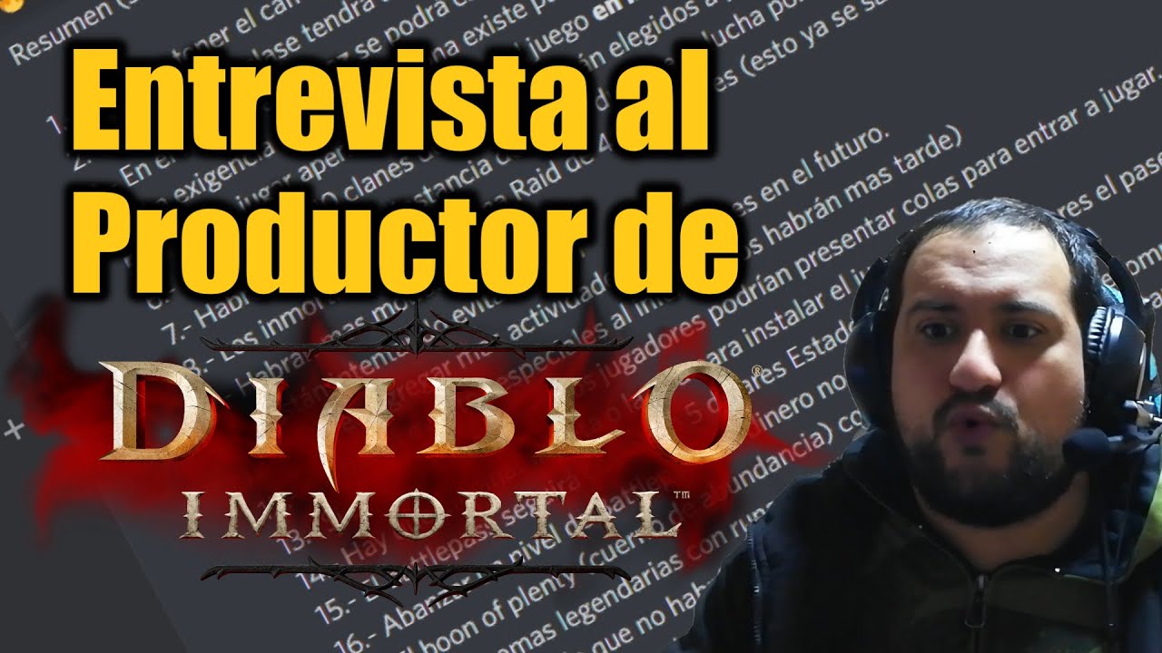 Resumen entrevista a Wyatt Cheng del 29 de mayo | Diablo Immortal - YouTube