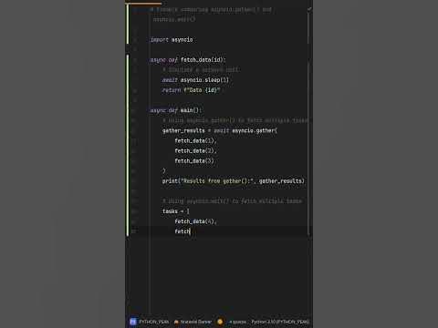 What are the advantages of asyncio.gather() vs asyncio.wait()? Asyncio #magic Why Use - YouTube