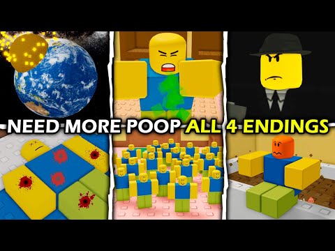💩NEED MORE POOP💩 - (Full Walkthrough + All 4 Endings) - Roblox