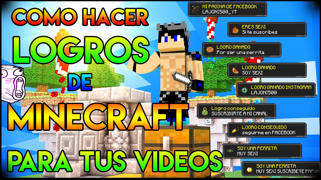 COMO HACER LOGROS |minecraft| PARA TUS VIDEOS - YouTube