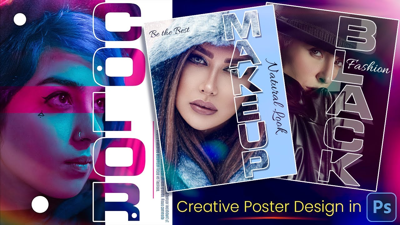 Creative & Modern Poster Design in Photoshop | Easy Photoshop Tutorial ...