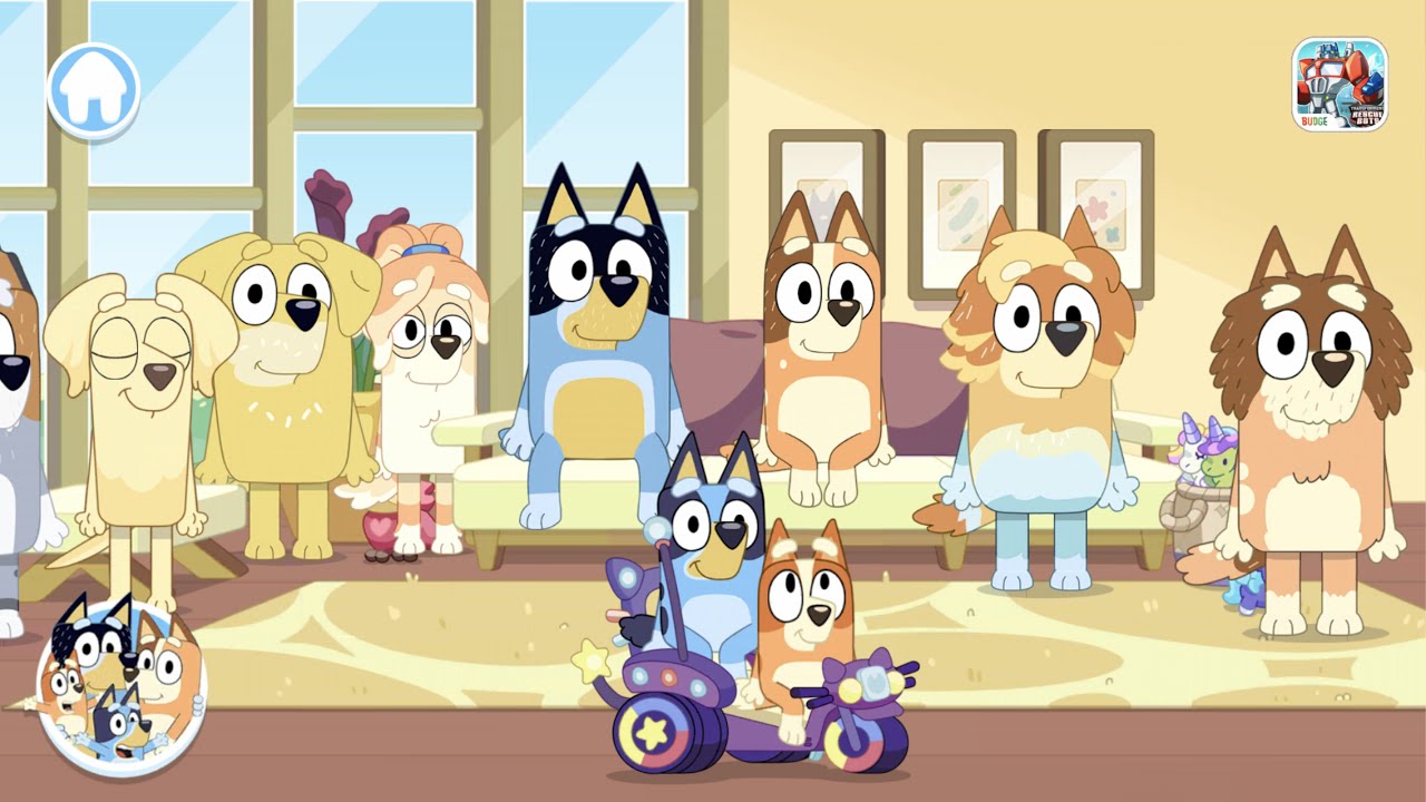 Bluey Let's Play, Paw Patrol Resce World | Uncle Stripe's House ...