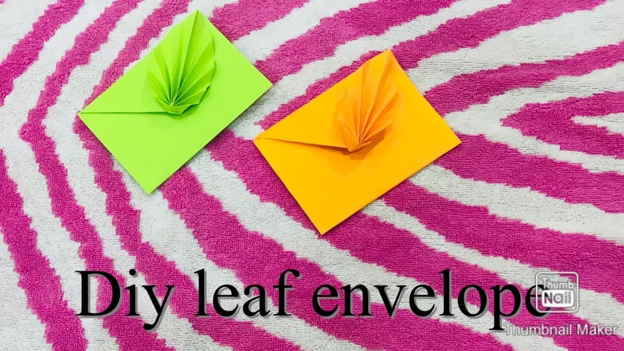 Origimi paper leaf envelope ️ | Origimi leaf envelope | Gift hacks| Art ...