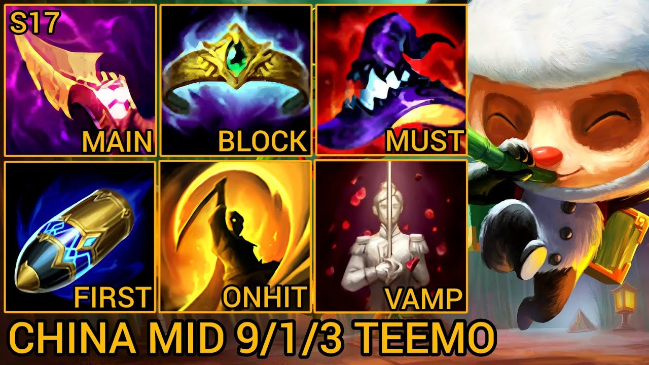 Teemo Mid Lane 9/1/3 MVP - China Server Wild Rift Best High Tier New ...